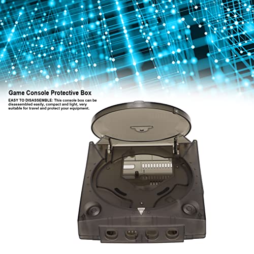 Kafuty-1 Professional Game Console Housing Shell,Grey Translucent Protective Shell,Full Protection Replacement Housing Shell for SEGA Dreamcast DC