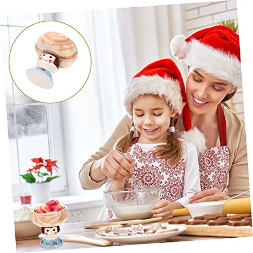 Mikinona Ceramic Doll Tray Ceramic Salad Bowl Oval Tray Extra Large Salad Bowl Trifle Bowl Small Bowls for Ice Cream Cartoon Fruit Plate Food Serving Bowl Footed Dessert Bowls Dessert Cup