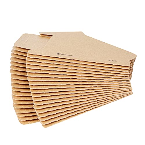 Restaurantware Bio Tek Kraft Paper Small Taco Holder - Greaseproof - 4" x 1 1/4" x 2 1/4" - 200 count box