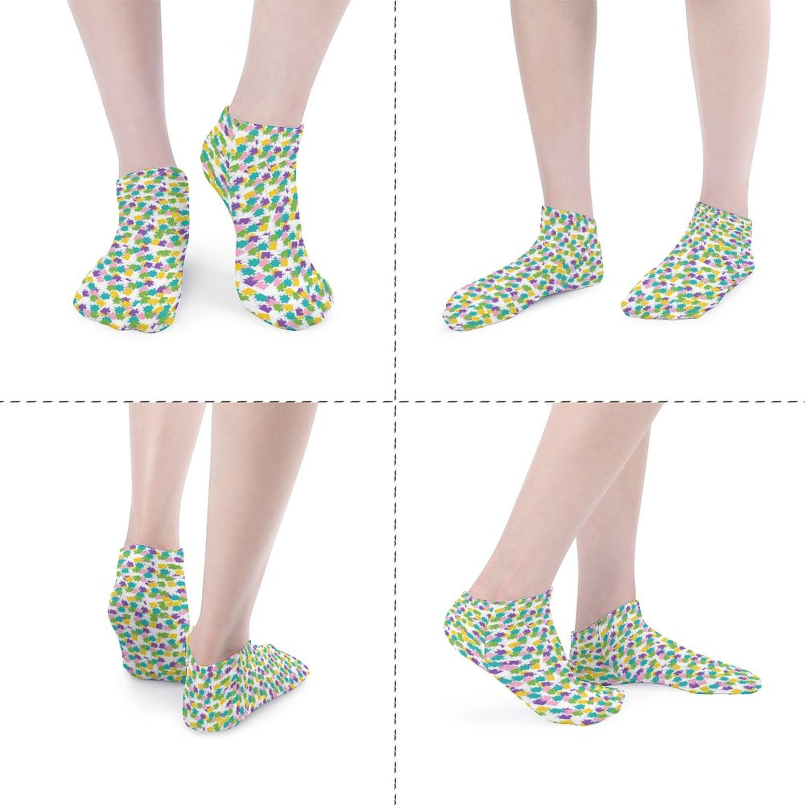 Funny Socks for Women Low Cut Socks Crazy Ghana Kente Cloth Lady Ankle Boat Socks