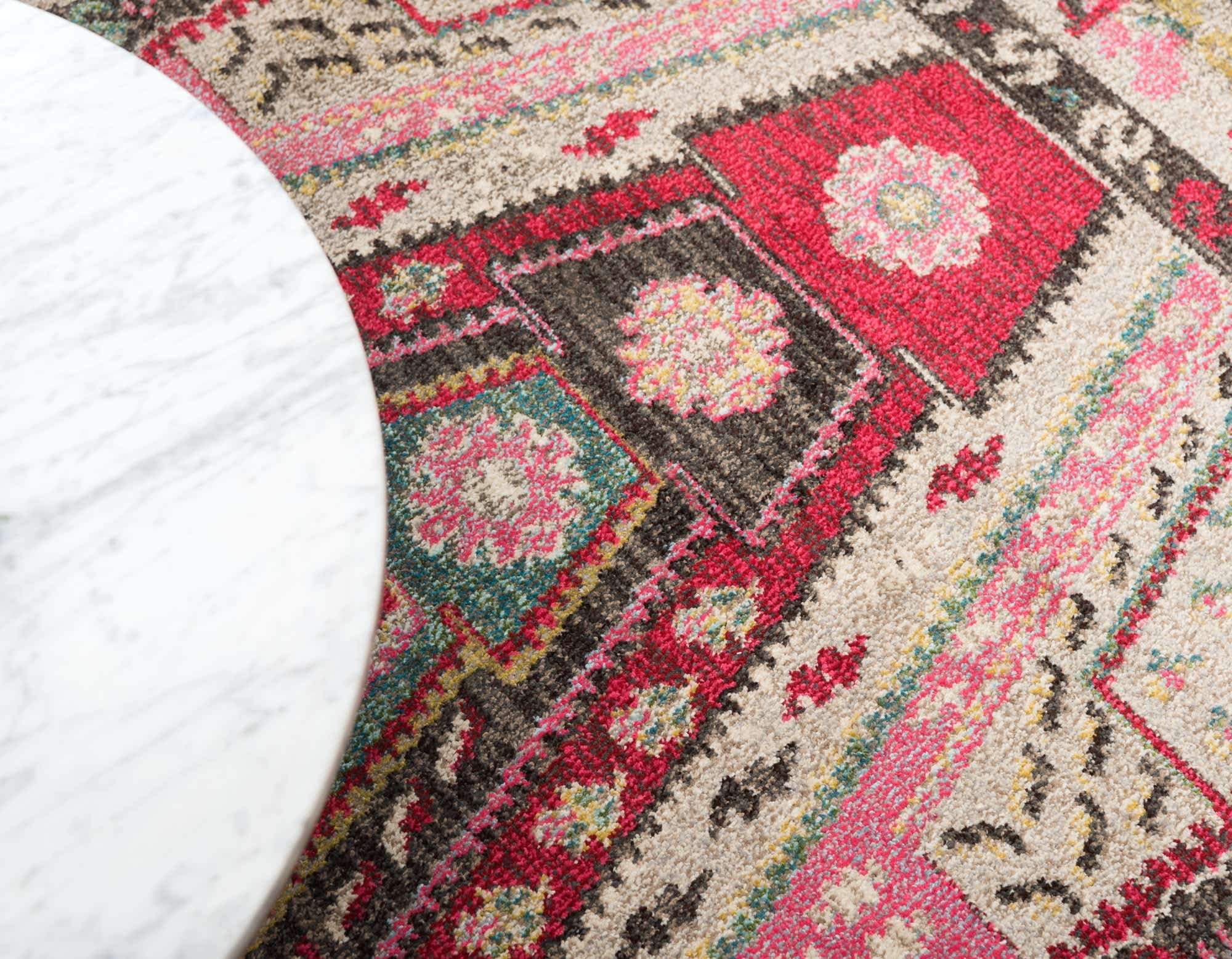 Unique Loom Sedona Collection Southwestern, Geometric, Border, Over-Dyed, Modern, Tribal, Abstract Area Rug, 9 ft x 12 ft, Multi/Beige