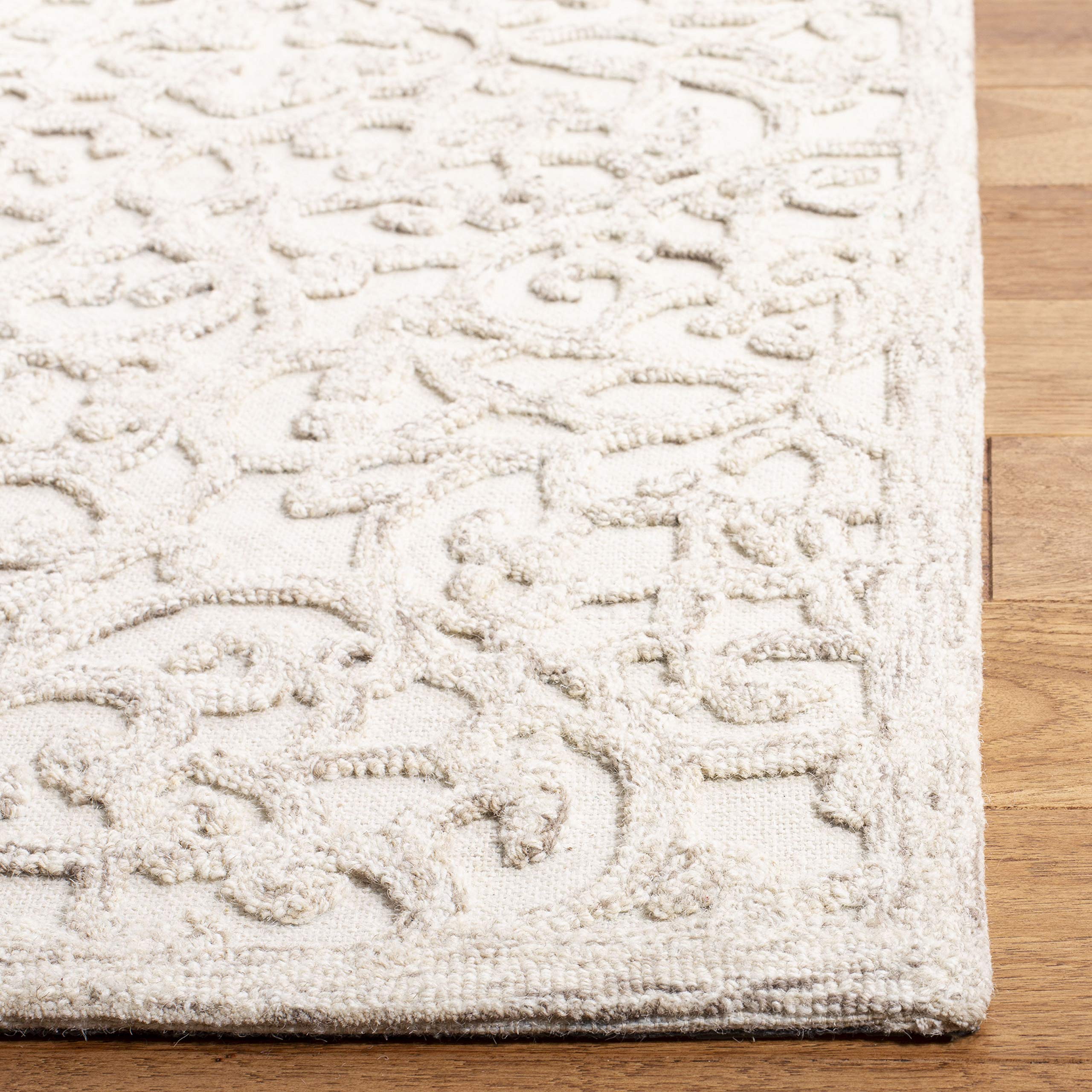 SAFAVIEH Trace Collection Accent Rug - 2' x 3', Camel & Ivory, Handmade Wool, Ideal for High Traffic Areas in Entryway, Living Room, Bedroom (TRC103E)