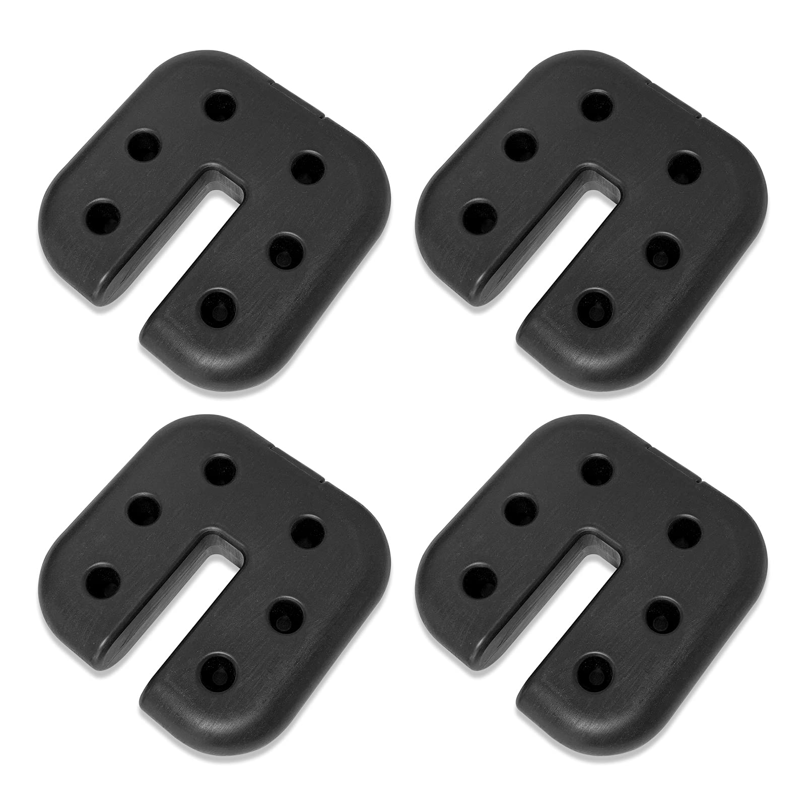 EAGLE PEAK Canopy Weight Plates 4-Set for Pop up Canopy, Tent, Gazebo, Umbrellas, Tent Weights for Legs, 20 lbs, Black