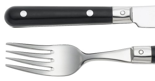 Ginkgo International Le Prix 20-Piece Stainless Steel Flatware Place Setting, Black, Service for 4