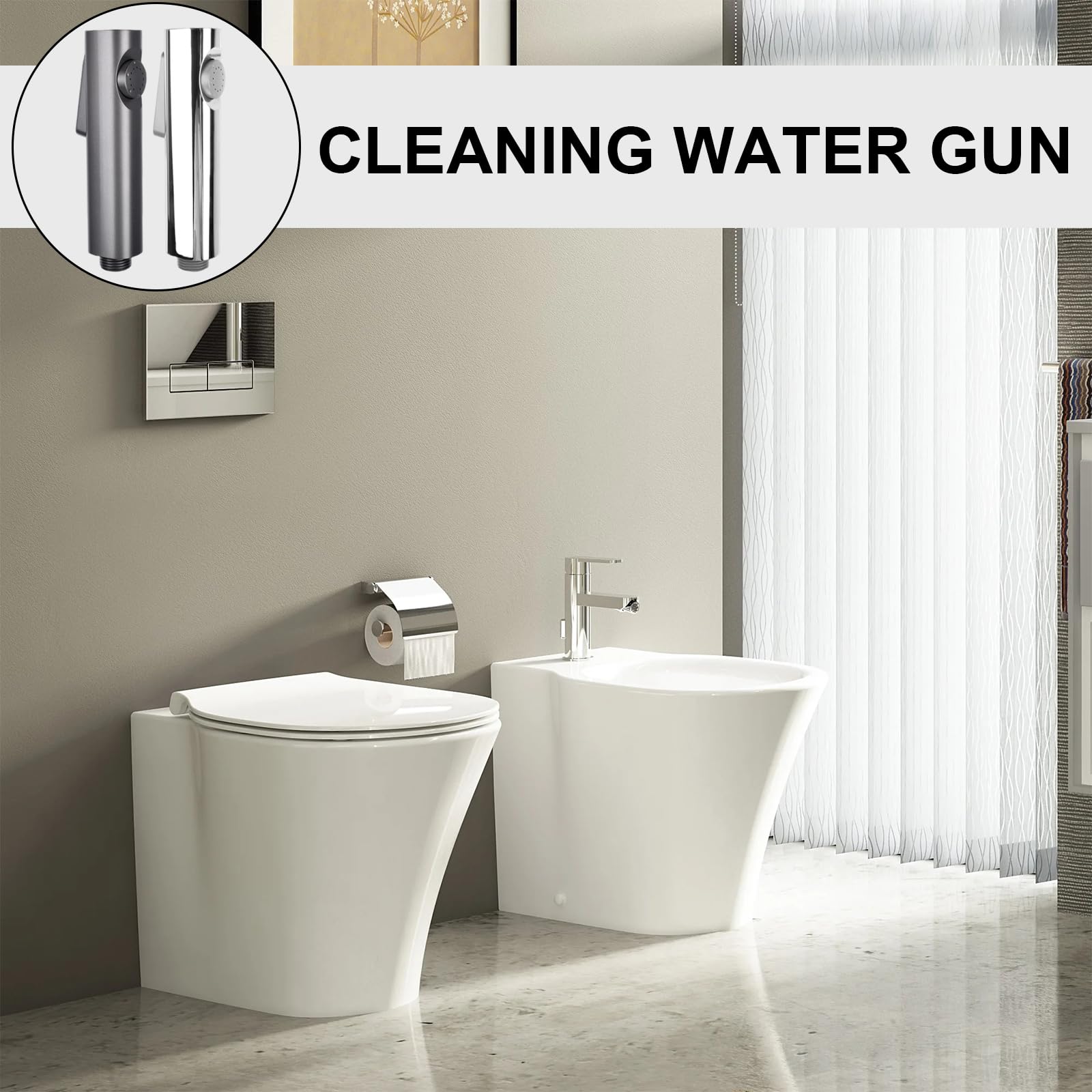 Portable Handheld Bidet Sprayer Set Bathroom Toilet Shower Diaper Sprayers For Bathroom Cleans Personally Hygienes