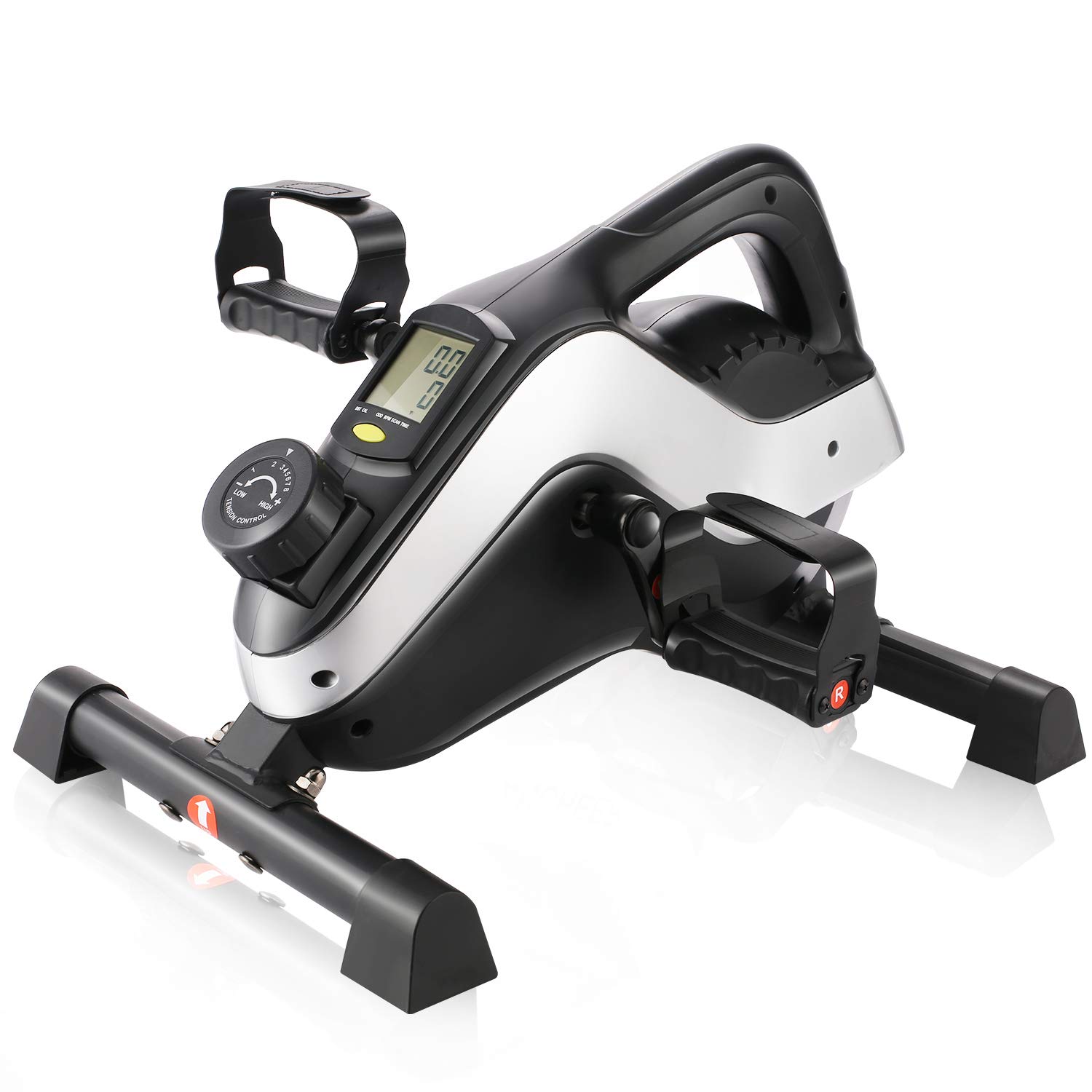 FUNMILY Pedal Exerciser Mini Exercise Bike Arm and Leg Exercise Peddler for Seniors Elderly, Medical Stationary Small Cycle with Magnetic Resistance, Silent & Compact