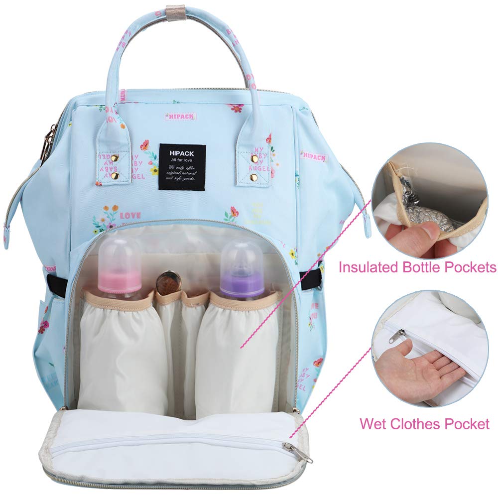Funnideer Diaper Bag Backpack,Large Capacity Diaper Bag for Mom/Dad with USB Charging Port,Stroller Straps,Multi-Function Waterproof Backpack Nappy Bags for Baby Care, Durable and Fashionable