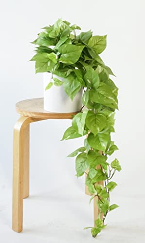 Retrograde 32" Realistic Fake Pothos Ivy Plant Silk Artificial Plant Large (Light Green)