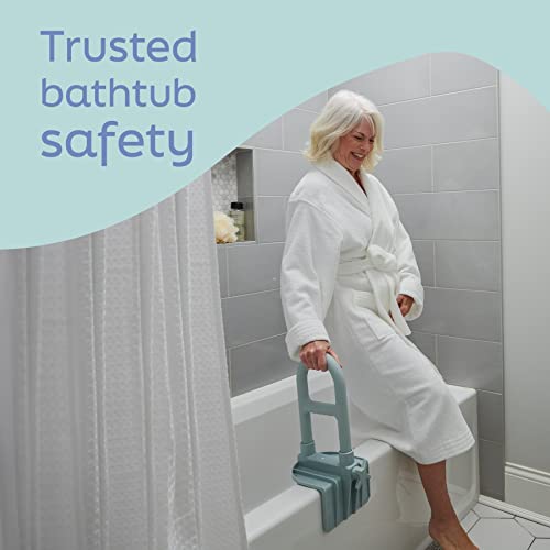 Medline Bathtub Grab Bar w/ Microban β Bathroom Wall Support Handle, Non-Slip Shower Bar, for Elderly, Seniors & Handicapped β 250 Lbs. Capacity