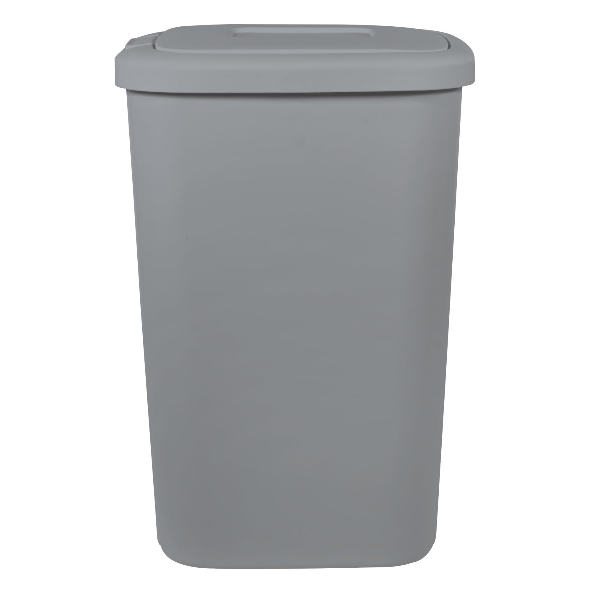 MevUs 13.3 Gallon Trash Can, Plastic Touch Top Kitchen Trash Can, Grey, Black or White Trash Can Kitchen Garbage Can Bathroom Trash Can