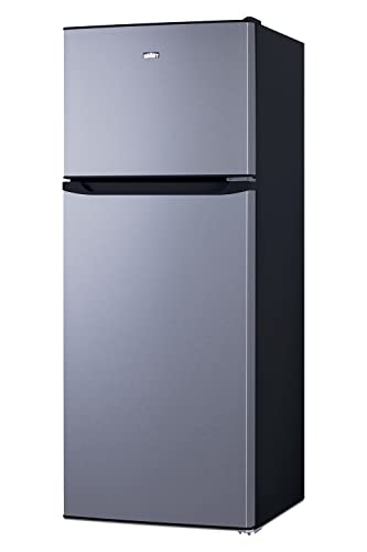 Summit Appliance FF1091WIM 24" Wide Top Mount Frost-Free Refrigerator-Freezer with Icemaker in White Finish, Adjustable Glass Shelves, Adjustable Freezer Thermostat, Interior LED Lighting