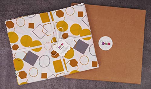 Soimoi 8 Pc Fat Quarter Bundle, Geometric Abstarct Collection Print 18"x 22" DIY Patchwork- 100% Cotton Pre-Cut Quilting Fabric Multicolor