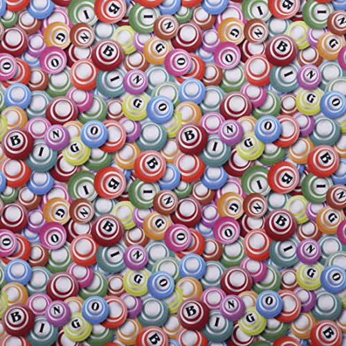 Mook Fabrics Cotton Bingo, Multi Cut by The Yard