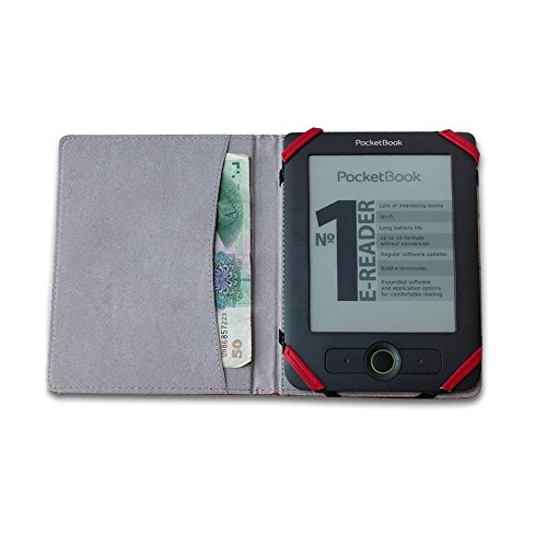 Universal 6inch Ereader Book Style Case Cover embossed Author Name for kobo pocketbook sony kindle 6inch ereader