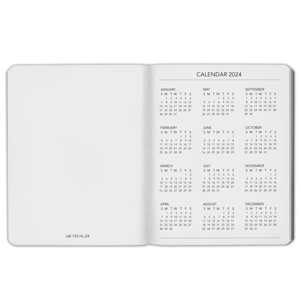 Harbor Large Weekly Planner 2024 - Leida Navy - 9.75x7.5"