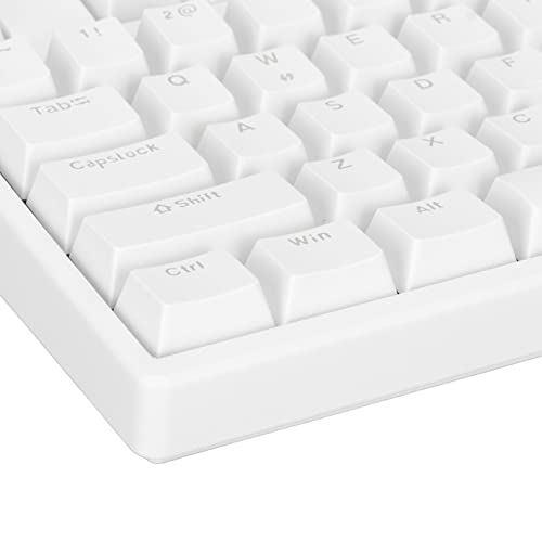 KOSDFOGE Keyboard, 87 Keys Mechanical Keyboard - Professional Gaming Keyboard with Brown Switch, N Key Rollover, and Monochromatic White Light(White)