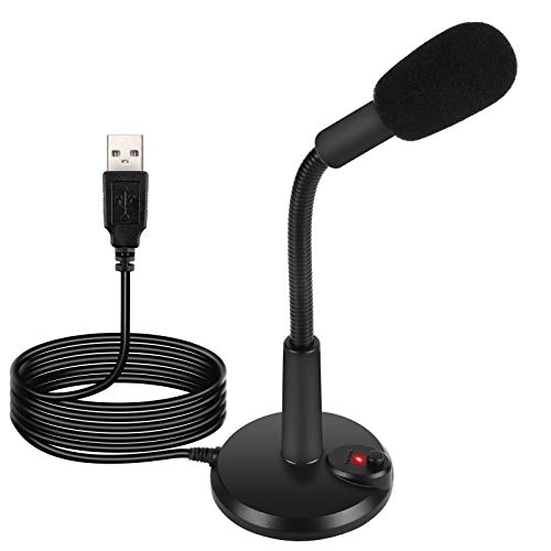 Microphone for Computer, LarmTek USB Microphone for Business Video Conference,Recording,Chat,Skype,Online Class,Mute Button with Led Indicator,Plug and Play Compatible with Laptop Pc MacBookā¦