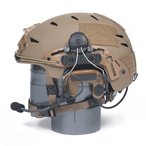 DLP Tactical Headset Adaptor Compatible with M-Lok Helmet ARC Rail and Peltor Comtac Headset (Black)
