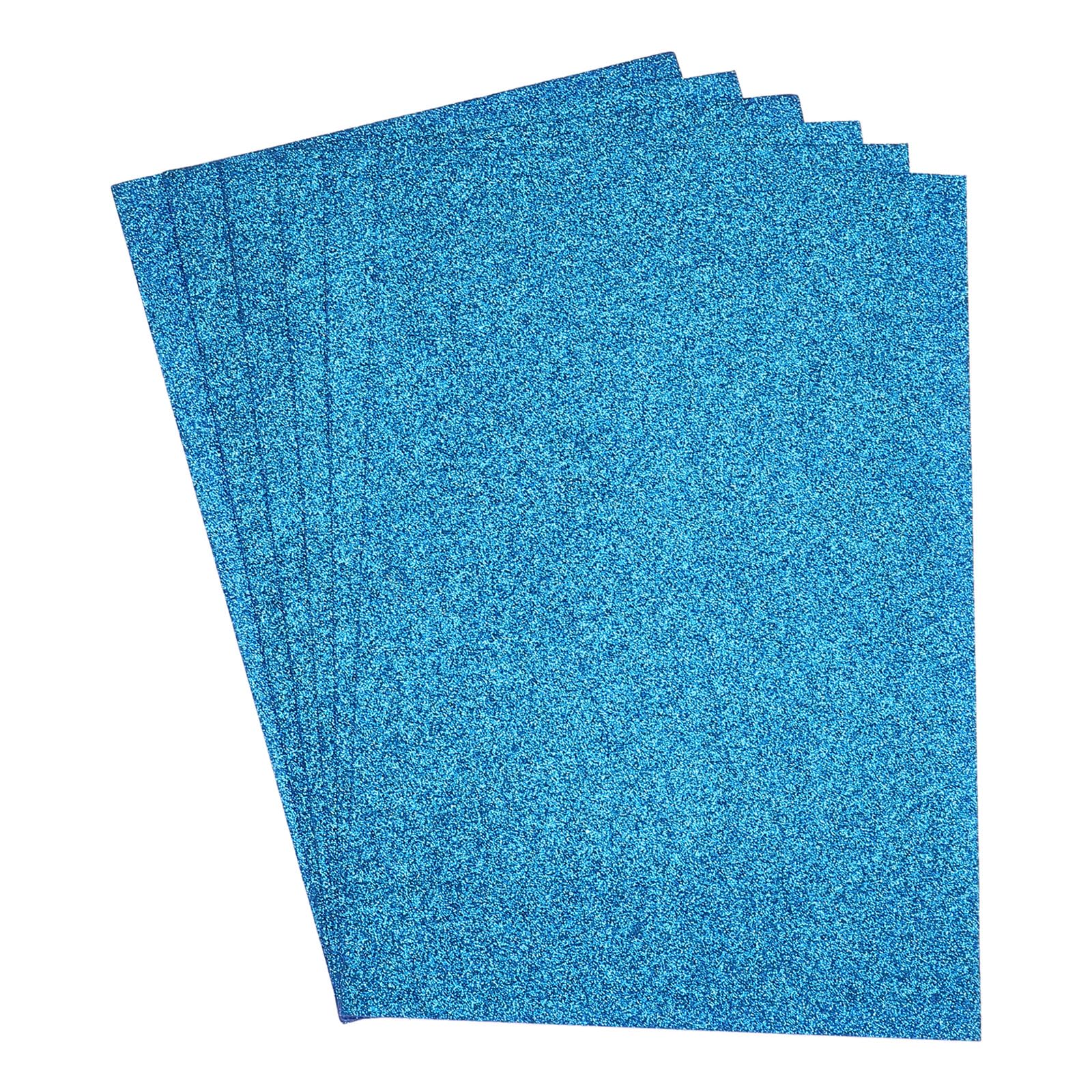 Rebower Glitter Soft Felt Fabric Sheets Acrylic Craft Sheets [for DIY Craft Hobby Hair Bow Costumes Decorations] - 11.8 x 7.8 Inch/Black / 6PCS