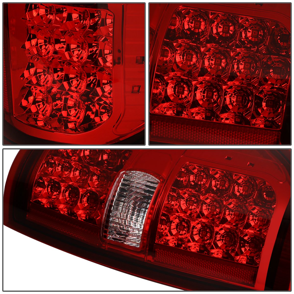 DNA MOTORING TL-F15009-LED-CH-RD LED Tail Light Assembly Driver & Passenger Side [Compatible with 09-14 Ford F150]
