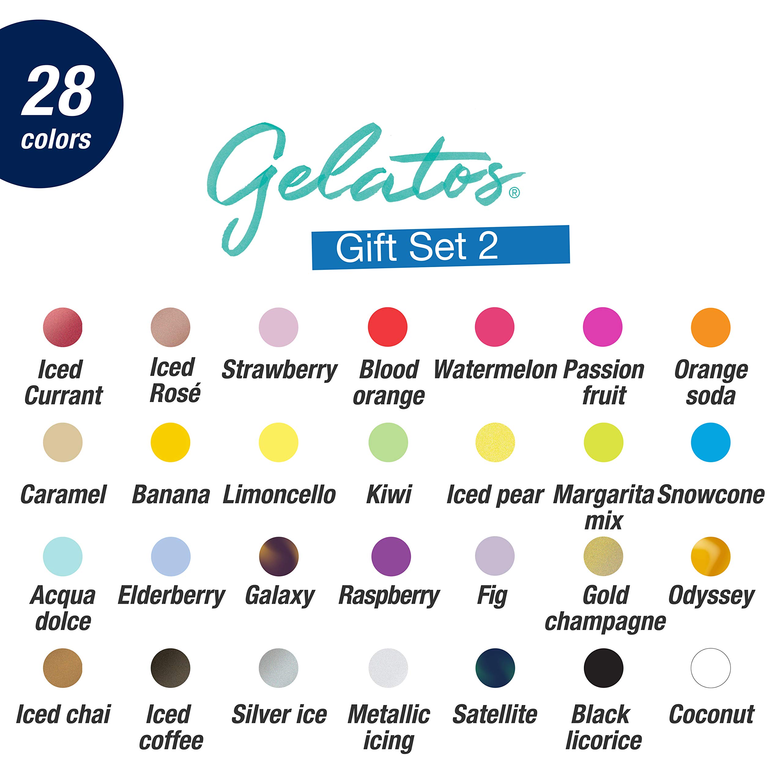 Faber-Castell Gelatos Dolce II Gift Set - 28 Colors - Multi-Purpose Art Medium Set