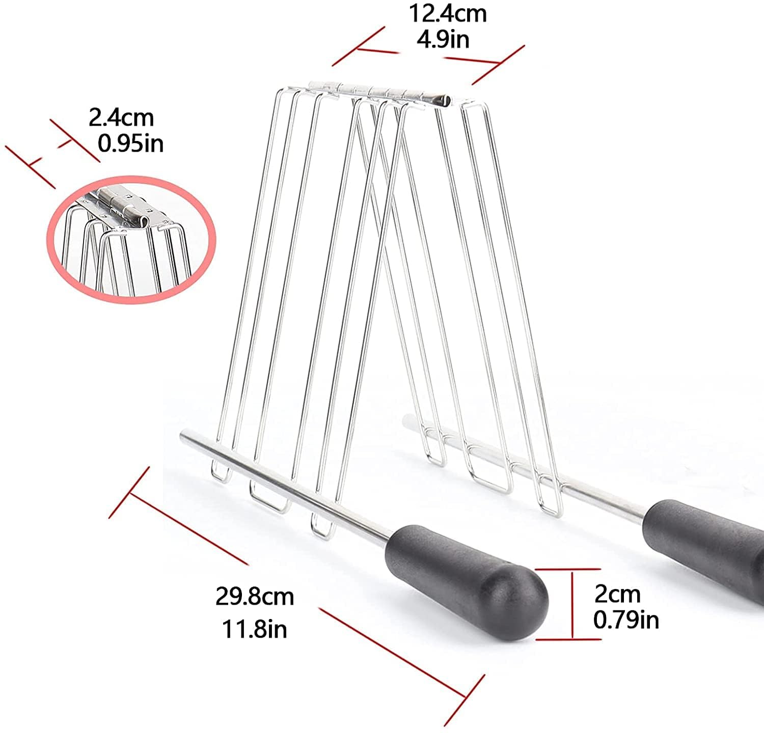 Sandwich Cage, Classic Toaster Sandwich Clip, Sandwich Racks for 2-Slice Toaster, Stainless Steel Toaster Accessory.