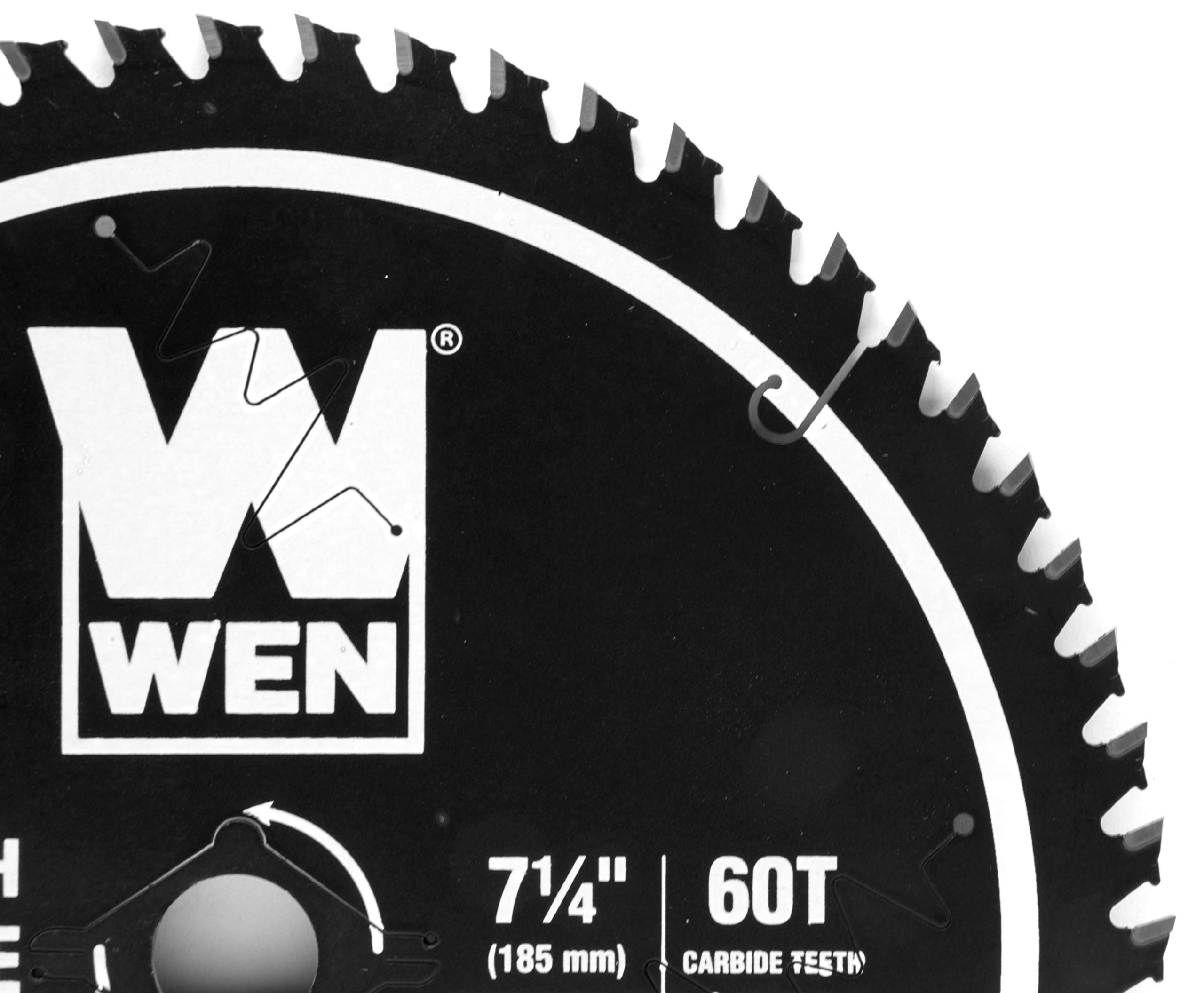 WEN BL0760 7.25-Inch 60-Tooth Carbide-Tipped Professional Ultra Fine-Finish Circular Saw Blade with Cool-Cut Coating