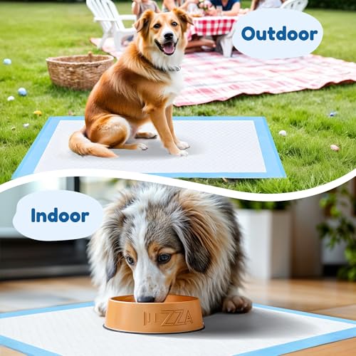 Super Absorbent Waterproof Dog and Puppy Pet Training Pad, Housebreaking Pet Pad,Blue (23.6"x35.4" (20PCS))
