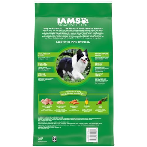 REUSSIR Proactive Health Mini Chunks Dry Dog Food with Real Chicken and Whole Grains, 30 Lb. Bag 100% Complete and Balanced Meal That Supports Growth