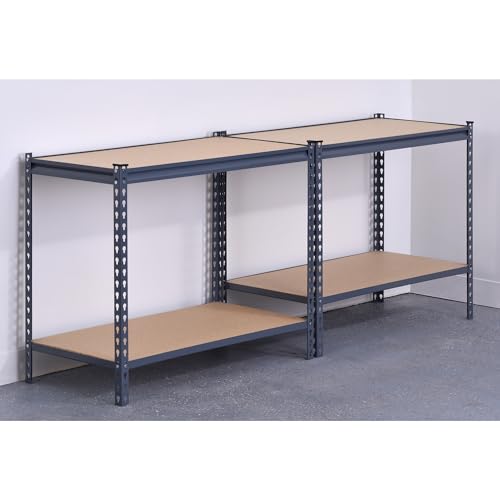 Muscle Rack UR361860-P 4-Tier Steel Shelving Unit 36" Wx18 Dx60 H in Gray