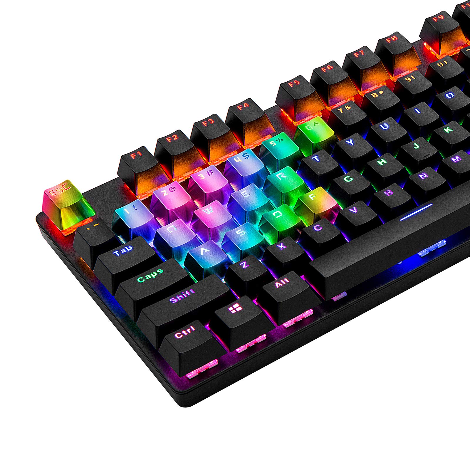 GamCap FPS & MOBA Custom Gaming Keycap,Keycaps set(14 keys) include Key Puller,Durable Stainless Steel Metal Keycap Compatible with Mechanical Gaming Keyboard 60% Keuboards Cherry Mx Switch(Silver)
