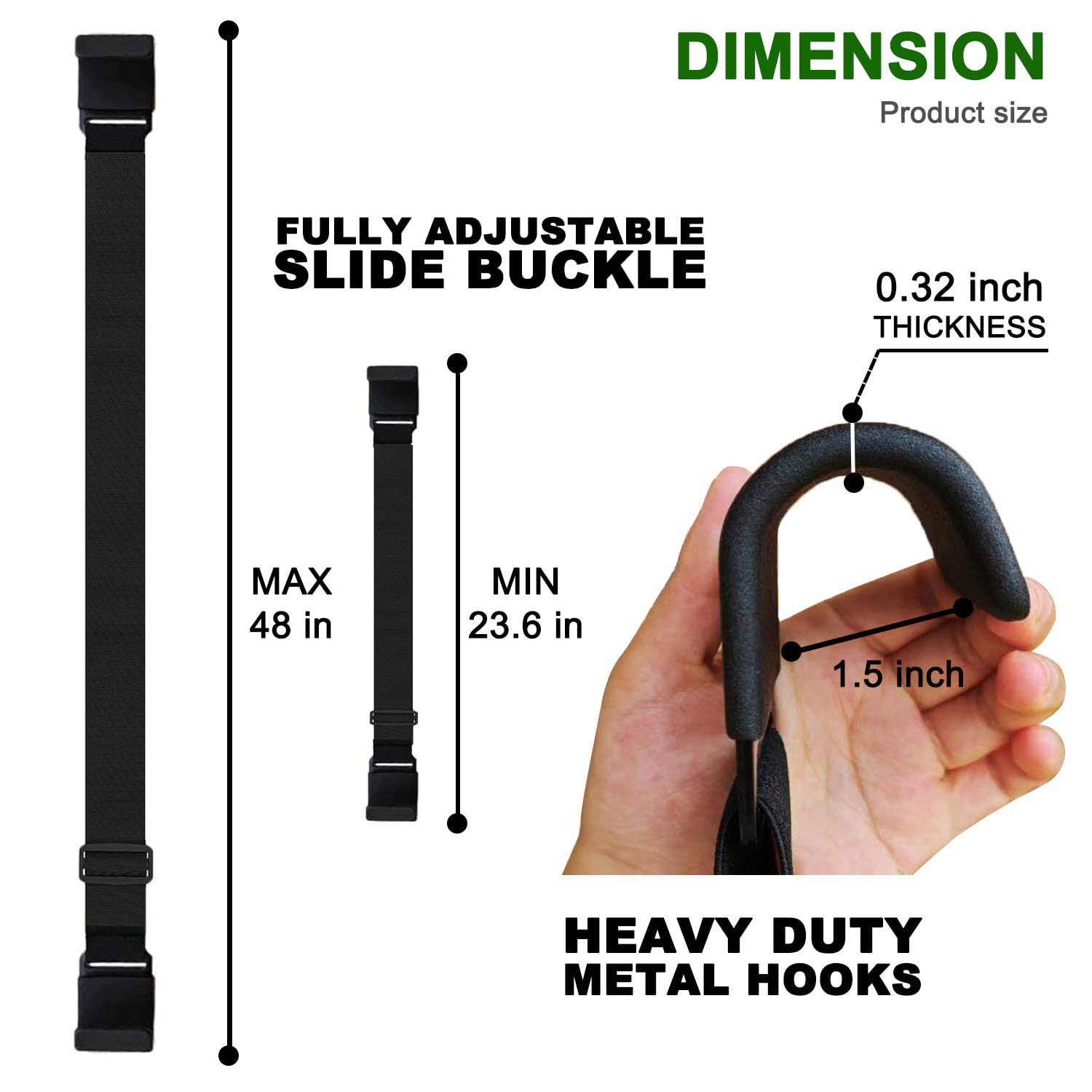 Metal Double Claw Trash Can Locks Strap for Animals,Universal Trash Can Lid Lock 1PC,Adjustable Garbage Can Lid Locks Security Strap,Trash Can Bungee Cord Belt Rope for Outside Raccoon,Trash Bin Lock
