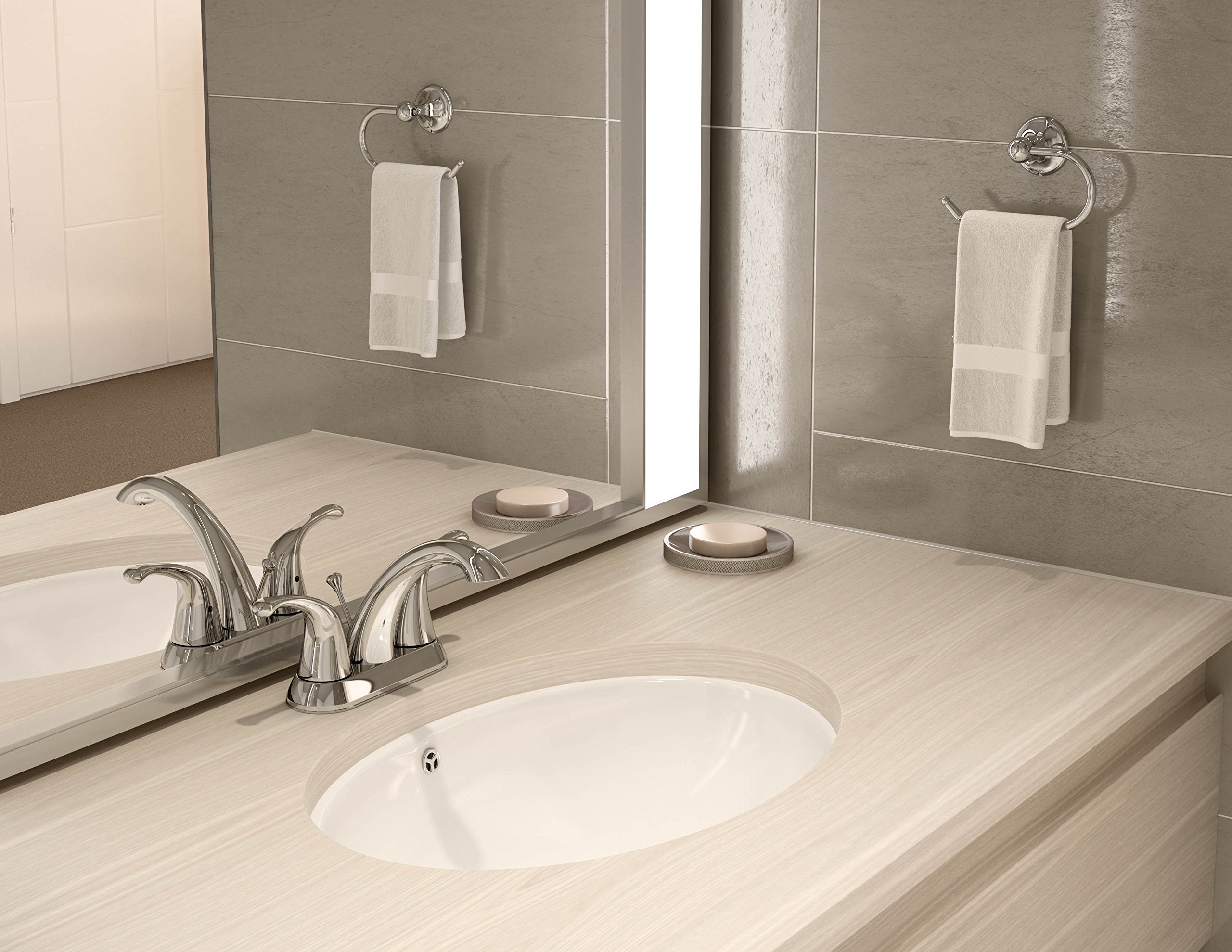 Symmons SLC-6612-1.5 Unity 4 in. Centerset 2-Handle Bathroom Faucet with Drain Assembly in Polished Chrome (1.5 GPM)