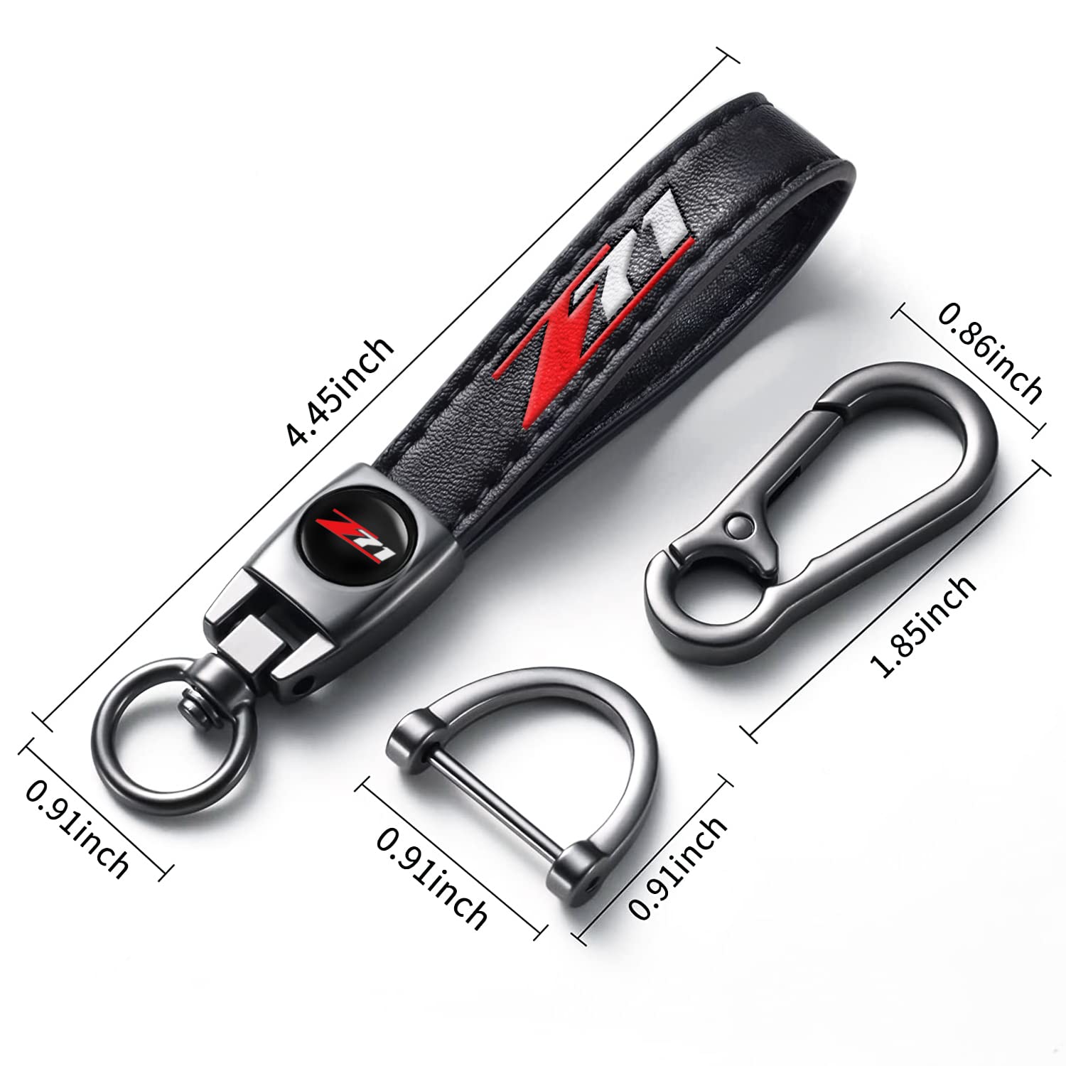 Gorota Black Genuine Leather Key Chain Car Keychain Keyring Car Accessories
