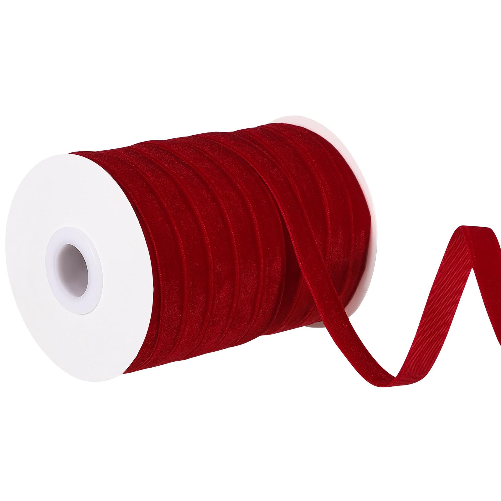 Red Velvet Ribbon 3/8 Inch 30 Yards Velvet Fabric Vintage Thin Velvet Ribbon for Choker Gift Wrapping Hair Bows Flower Bouquet Wedding Christmas Decor