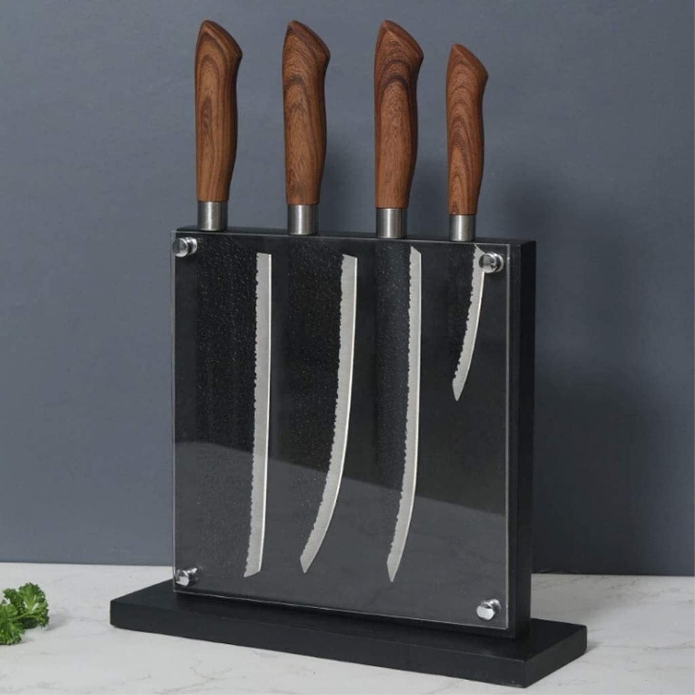 JGATW Knife Block Double Side Magnetic Knife Holder Acrylic Magnetic Knife Rack Kitchen Accessories Knife Holder Knife Storage