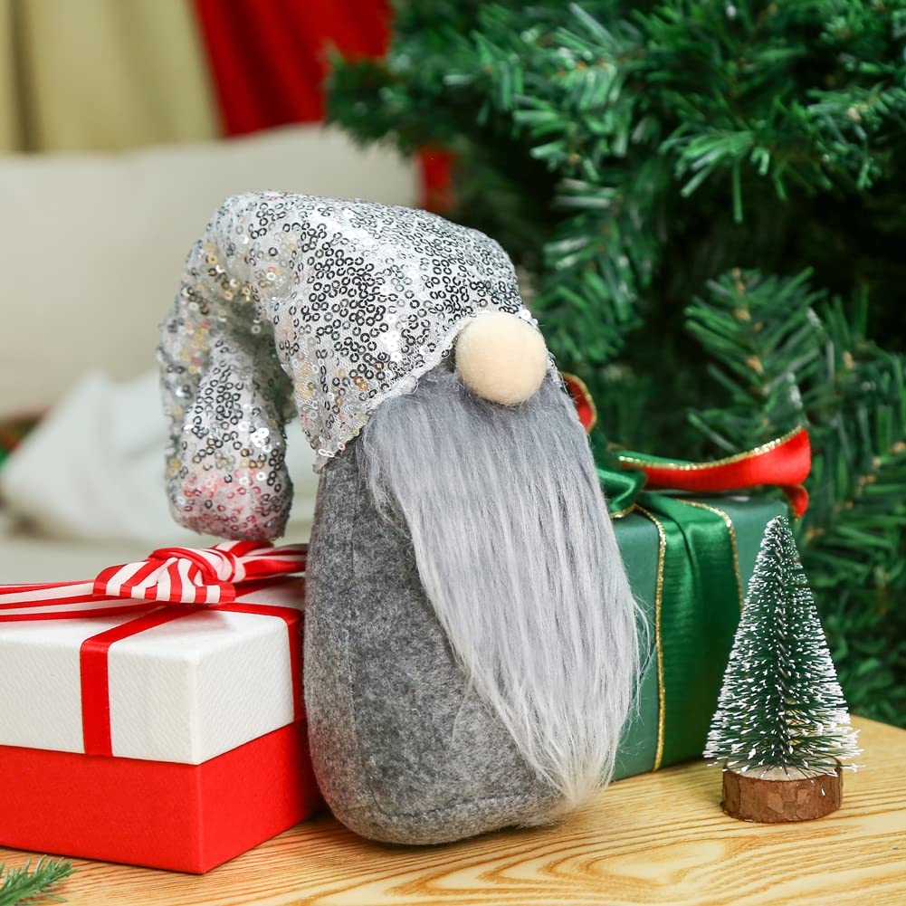 FUTUREPLUSX Gnome Christmas Decorations, 1PCS Handmade Swedish Gnome Tomte Santa Scandinavian Gnome Plush for Christmas Tree Ornament Home Decor