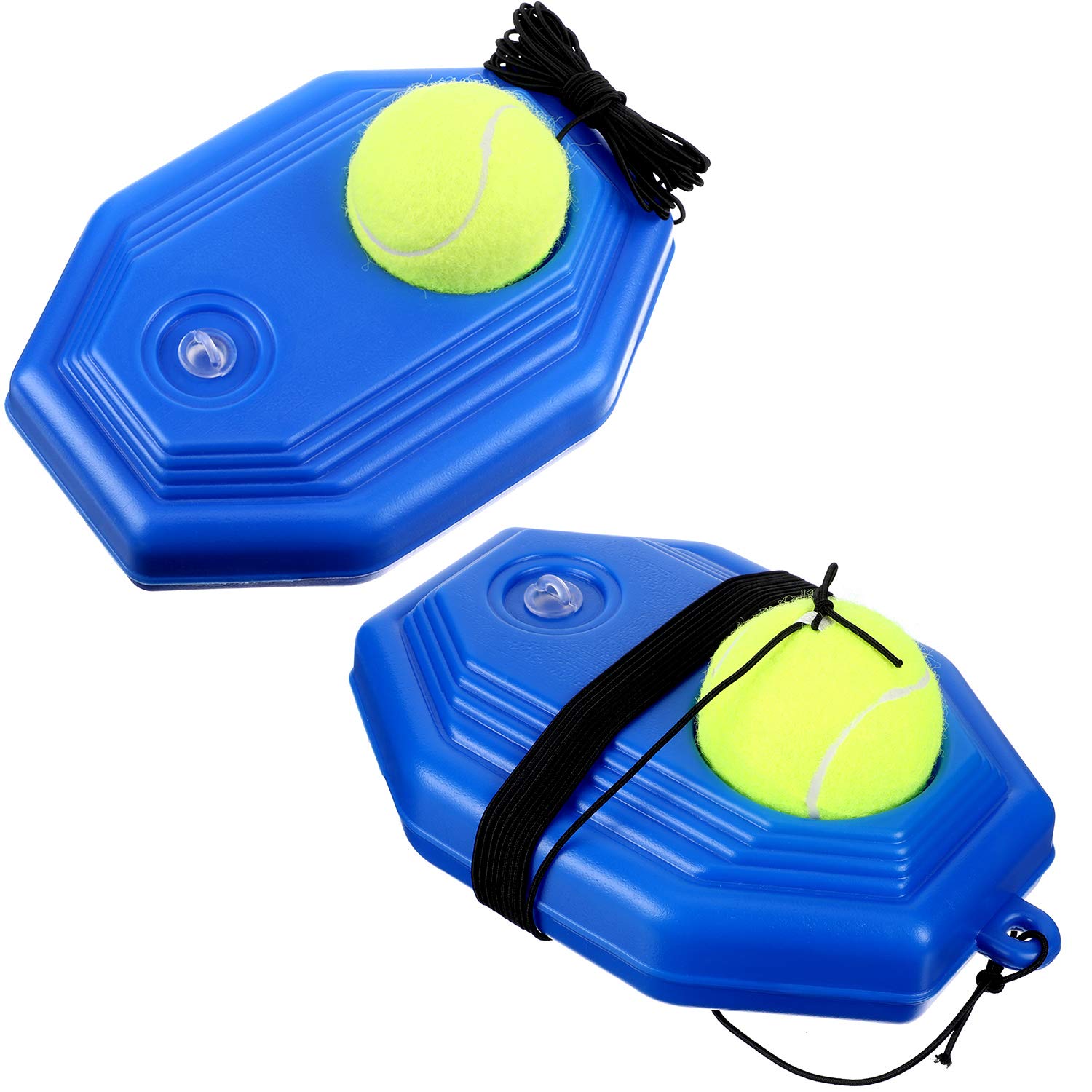 Gejoy 5 Pieces Tennis Training Equipment Tennis Trainer Rebounder Ball Trainer Set with String for Kids Youth Beginner Practice at Home