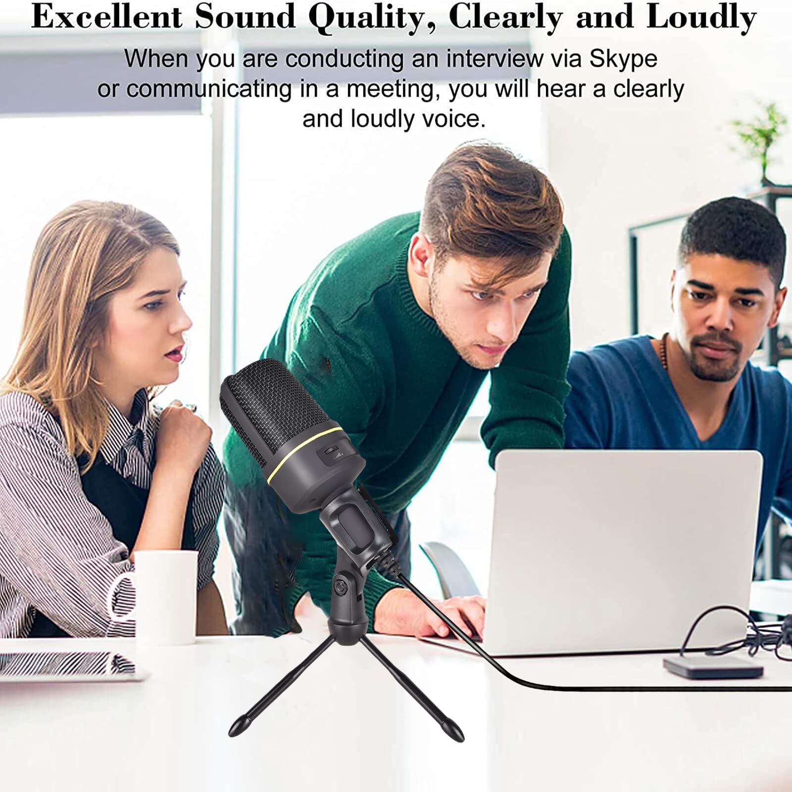 Gaming PC REMALL Microphone,Podcast Equipment Bundle Microphone Condenser Kit, USB Streaming Podcast 192KHZ/24Bit Plug&Play Computer USB Microphone for Computer Recording Studio Package