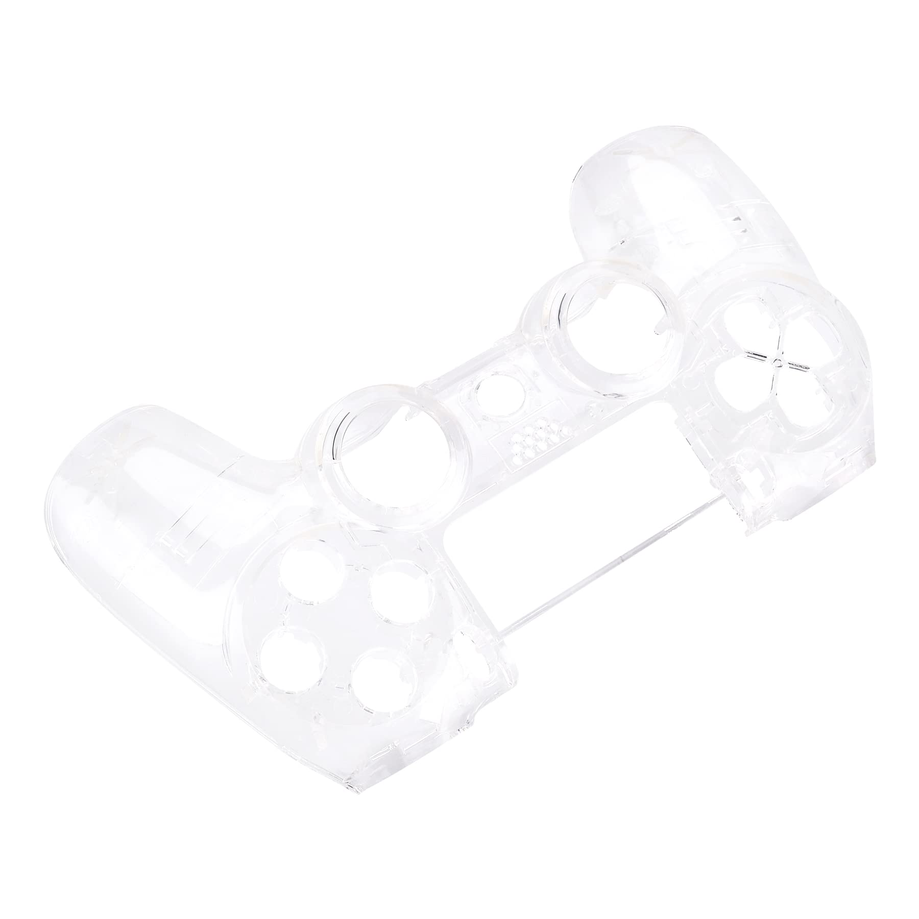eXtremeRate Transparent Crystal Clear Yellow Replacement Faceplate Front Housing Shell Compatible with ps4 Slim Pro Controller CUH-ZCT2 JDM-040/050/055 - Controller NOT Included