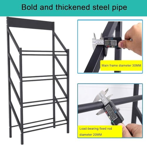 RKUVPAE Washing Hand Basin Display Rack, Free Standing Commercial Kitchen Sink Sample Stand, Utility Double Slot Sink Storage Shelves with Wheels for Home