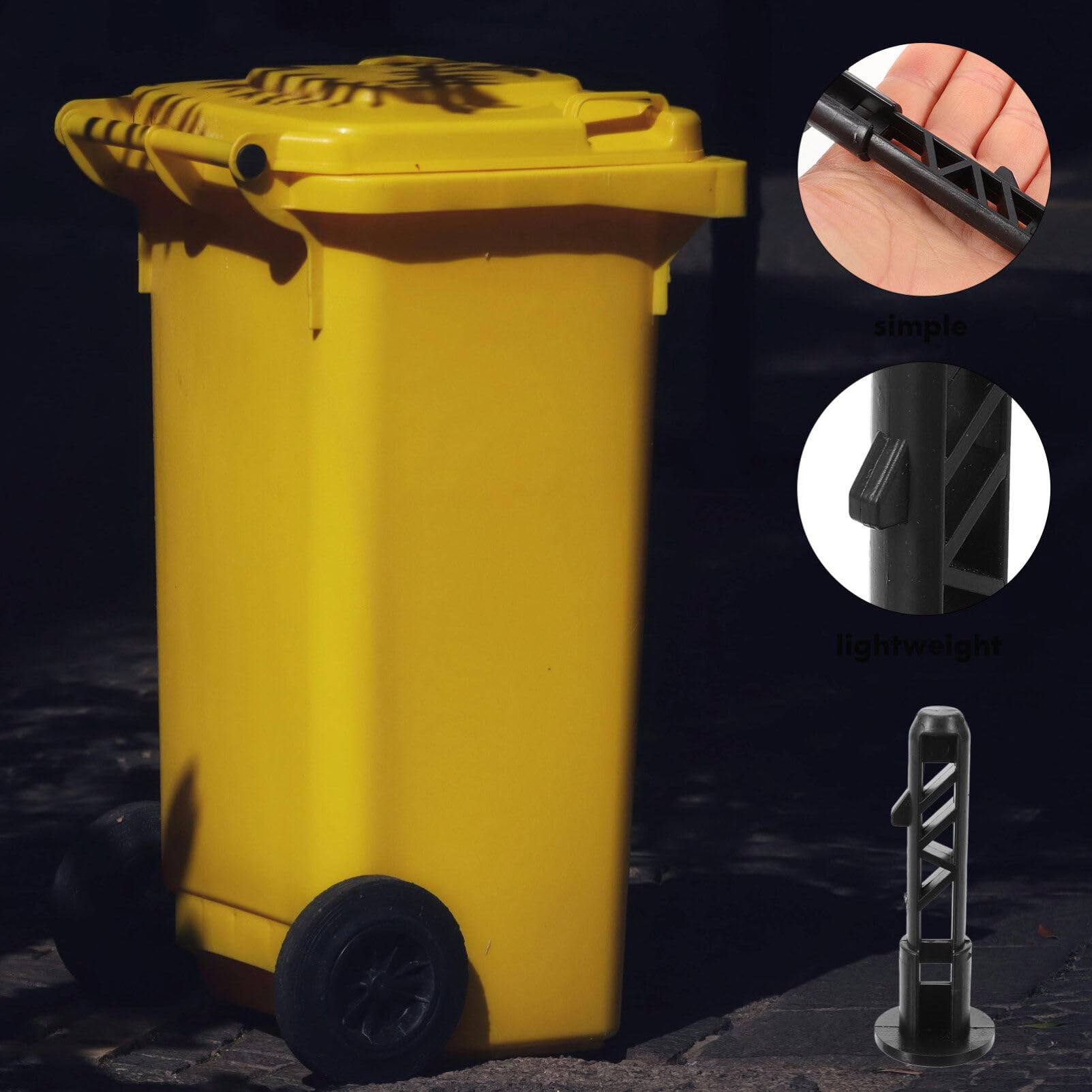 PartyKindom 4pcs Trash Can Latch Dustbin Lid Latch Wheelie Trash Hinges Garbage Can Latches Trash Bins Accessories Dust Bin Hinge Pin Wheelie Bin Lid Pin Trash Can Lock Trash Bin Latch Plastic
