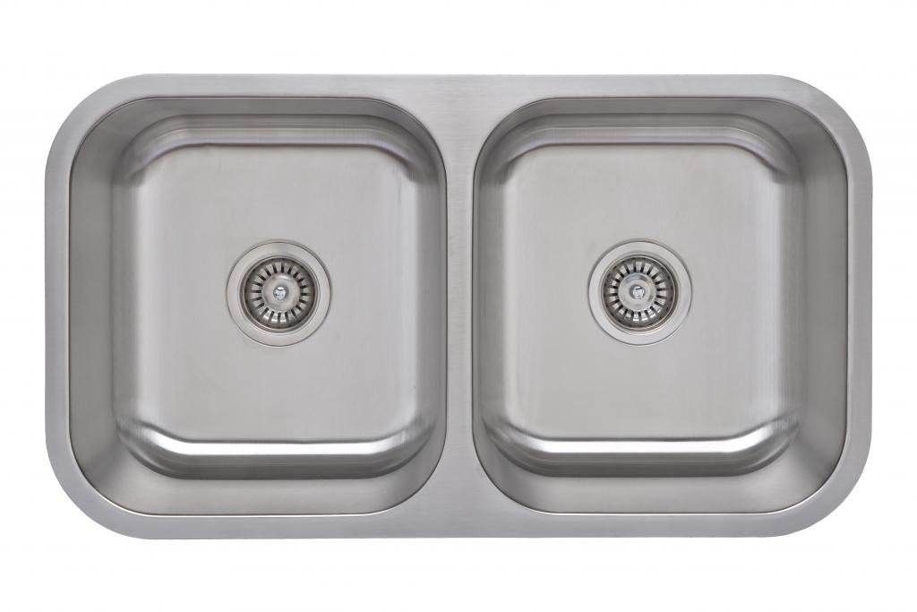 Wells Sinkware CMU3318-99-16-1 Craftsmen Series Stainless Steel Kitchen Sink Package, 33" 50/50 9" Deep, Brushed Matte Finish