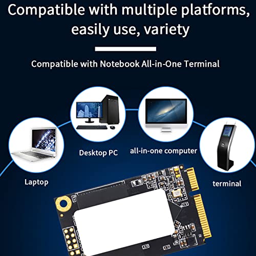 PUSOKEI 512GB MSATA SSD, 512GB Desktop SATA3 M.SATA M.2 SATA SSD Internal Solid State Drive Mini Hard Disk for Desktop Laptop, Plug and Play