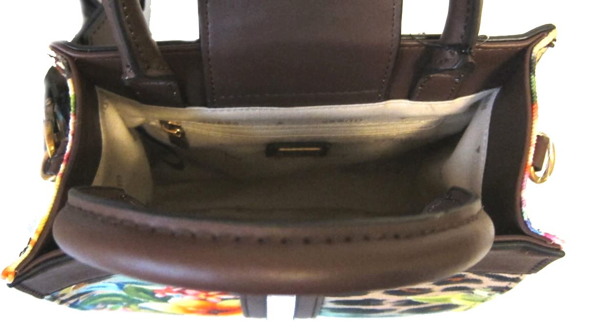 GUESS Womens Kasinta Mini Tote Crossbody, Leopard Floral, One Size US