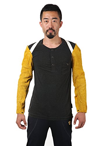 Joyutoy 24" Welders Sleeve Leather, Brown with Shoulder Extension,Heat Resistant (Sleeves 3)
