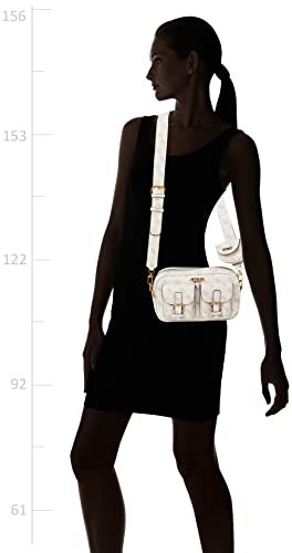 GUESS womens No Limit Crossbody Sling, Cream Logo, one size US