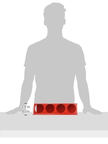 Wall Control Pegboard Spray Can Holder Bracket and Aerosol Can Organizer for Wall Control Pegboard and Slotted Tool Board β Red