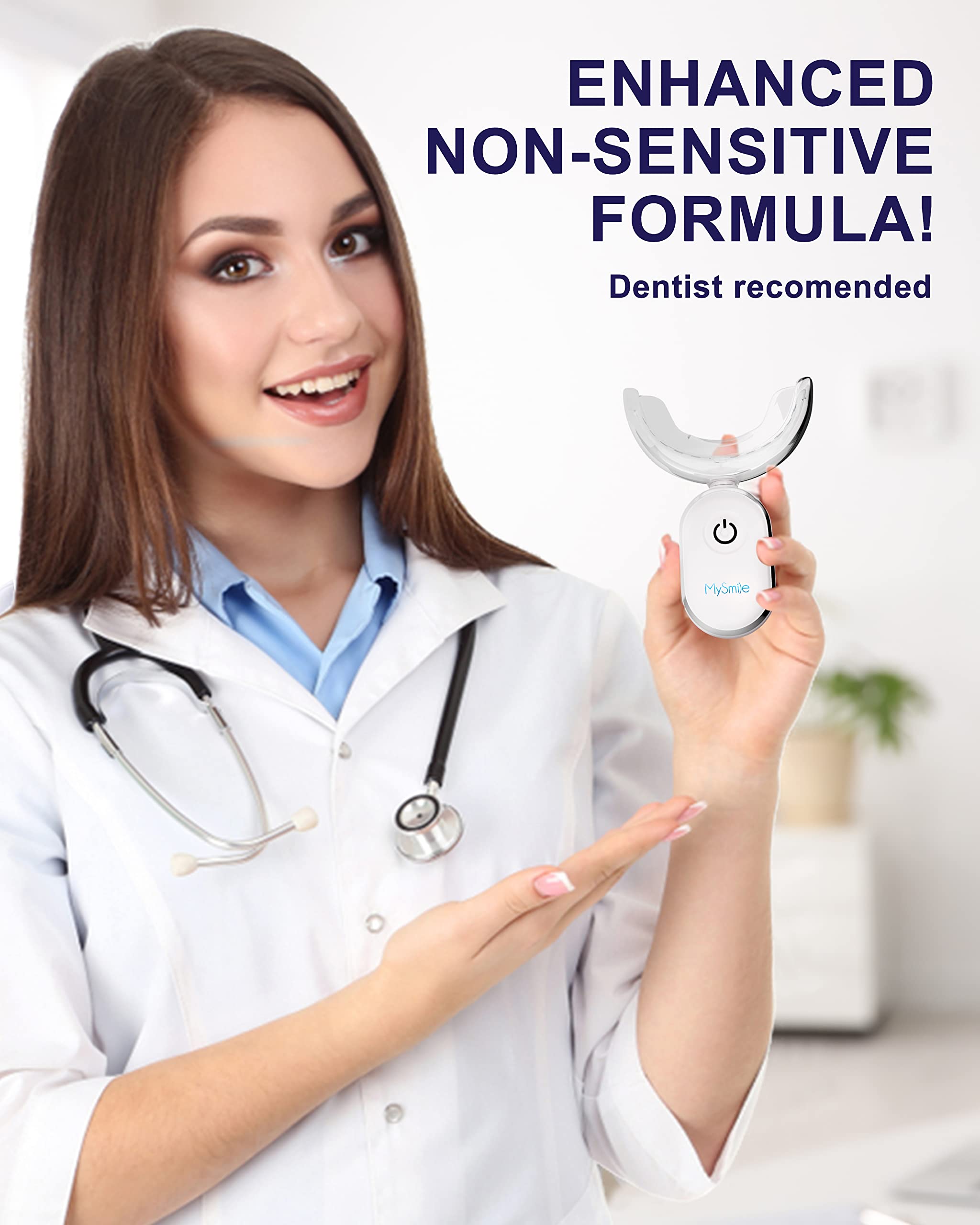 MySmile Teeth Whitening Kit Enhanced Teeth Whitener,3 Non-Sensitive Teeth Whitening Pen, 3 Non-Sensitive Teeth Whitening Syringe, Helps to Remove Stains from Coffee, Smoking, Wine, Soda, Tea