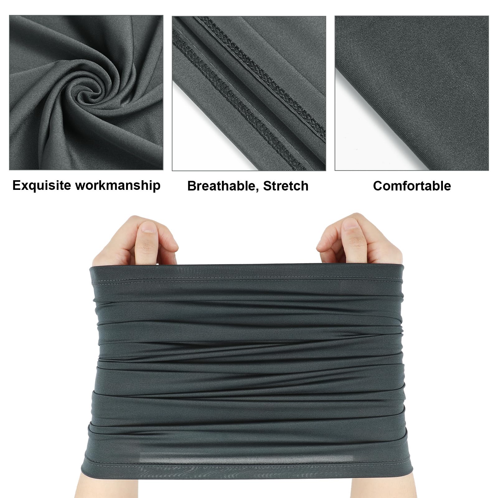 Geyoga 6 Pieces Summer UV Protection Cooling Neck Gaiter Face Clothing Neck Gaiter Scarf Sunscreen Breathable Bandana(Classic Color)